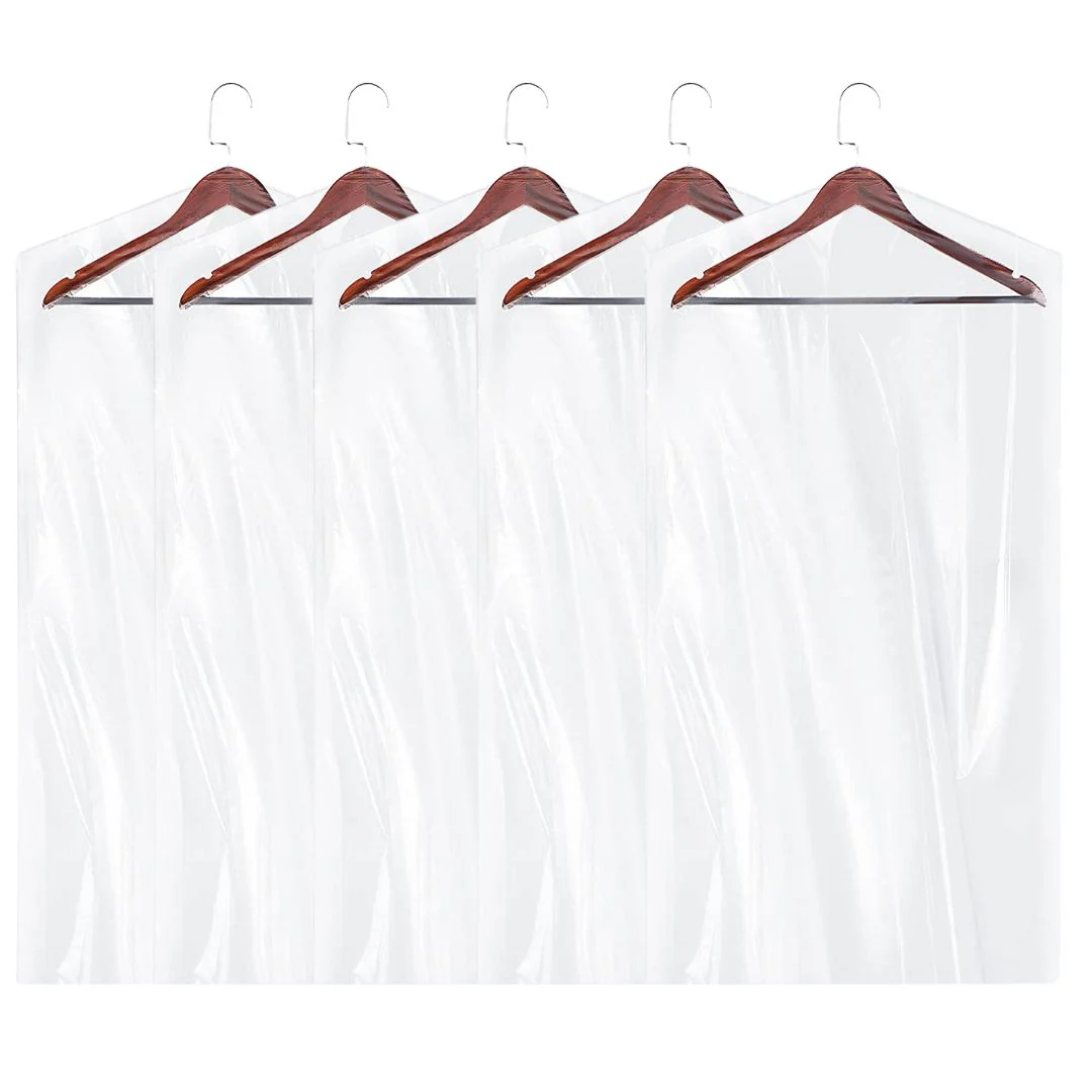 Clear Garment Bags 21 X 4 X 54 Plasticplace Trash Bags For Home And Business
