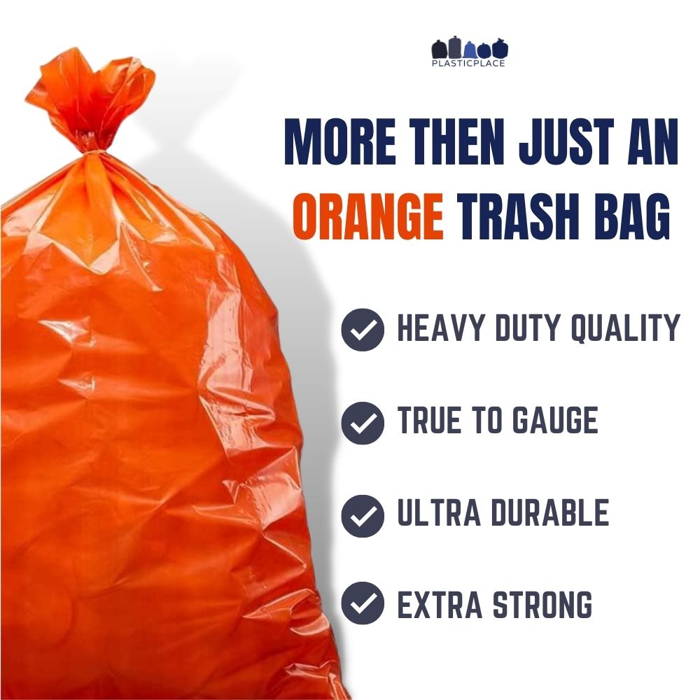 Orange 42 Gallon Contractor Trash Bags | C42305RNG | Plasticplace ...