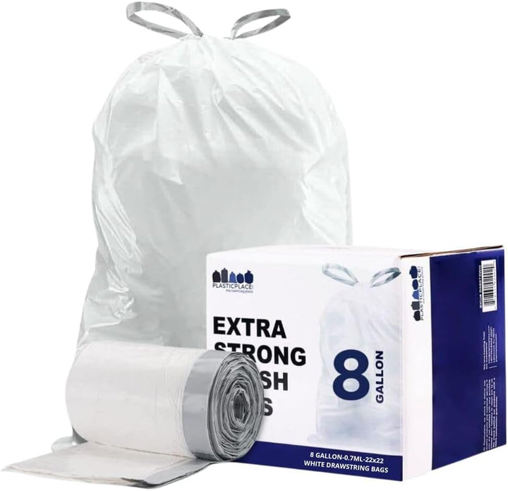 Drawstring Plastic Trash Bags, Garbage & Bin Bags | PlasticPlace.com ...
