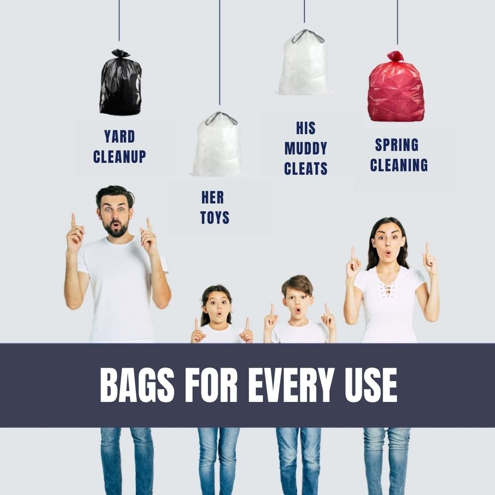 55-60 Gallon Red Trash Bags, 1.5 Mil | T55120RD | Plasticplace ...