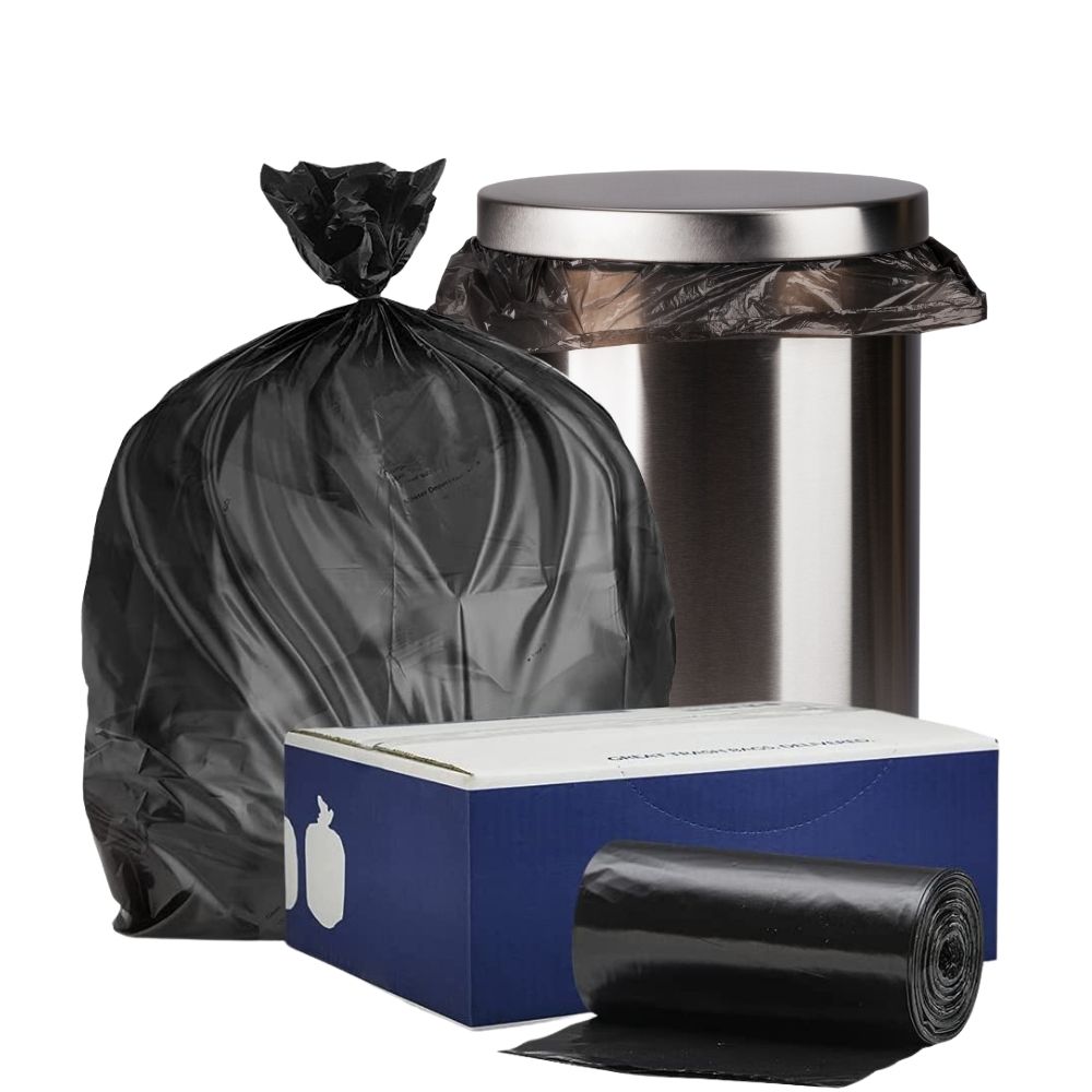 7-10 Gal. Black Trash Bags, High Density 8 Mic | T08808BK ...