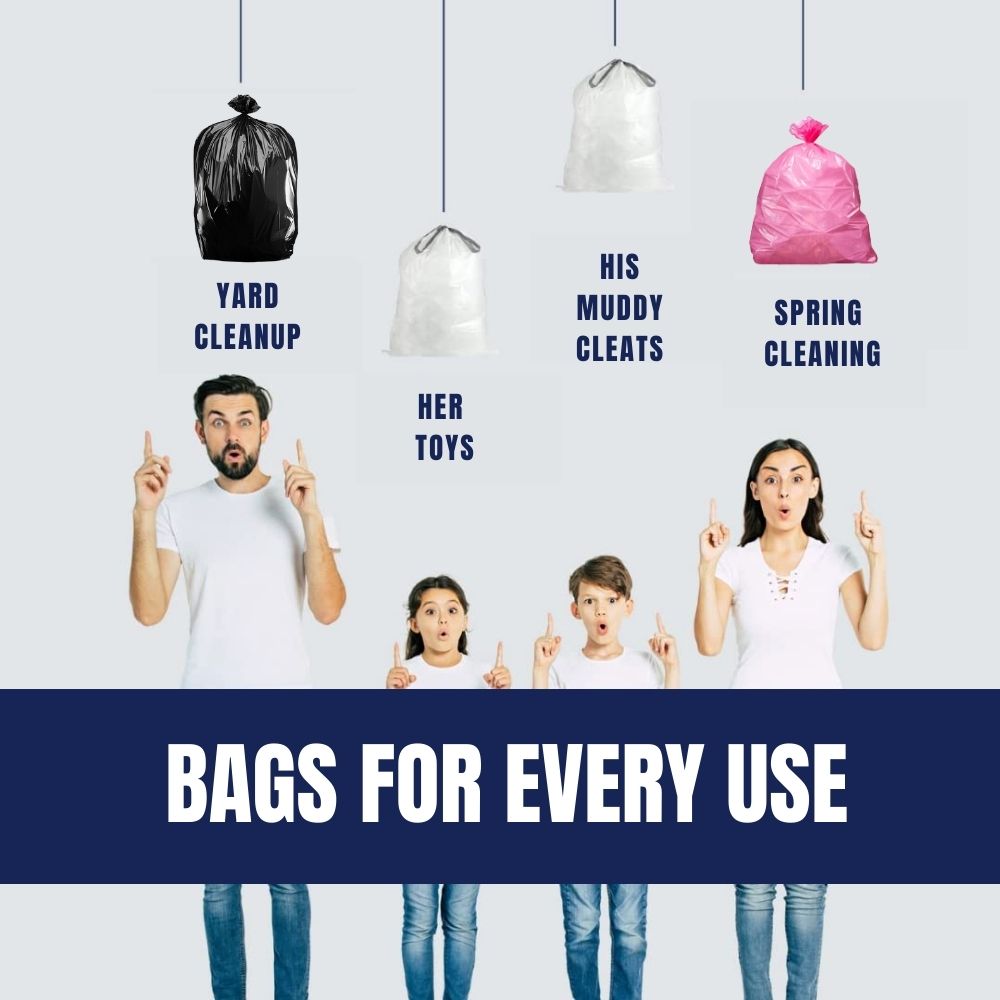 Pink Trash Bags and Pink Garbage Bags | W33PNK15 | Plasticplace